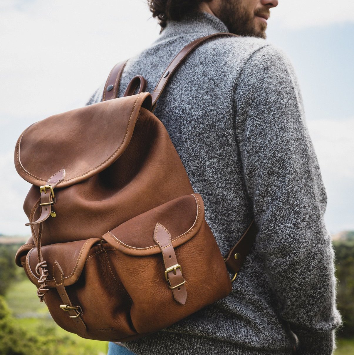 Sac rando n°2 grand sac à dos homme cuir artisanal et haut de gamme