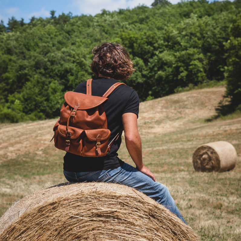 Sac rando n°2 : Grand sac à dos homme cuir artisanal