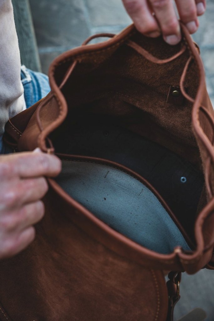 Sac rando n°2 : Grand sac à dos homme cuir artisanal